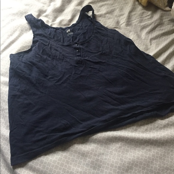 H&M | Tops | Hm Navy Crop Tank Top | Poshmark